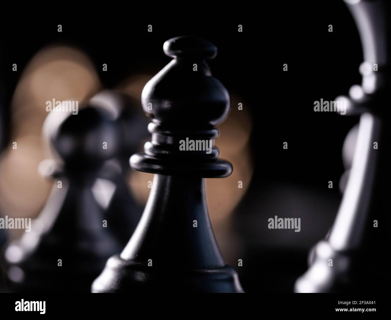 business game competitive strategy with chess board game with blur ...