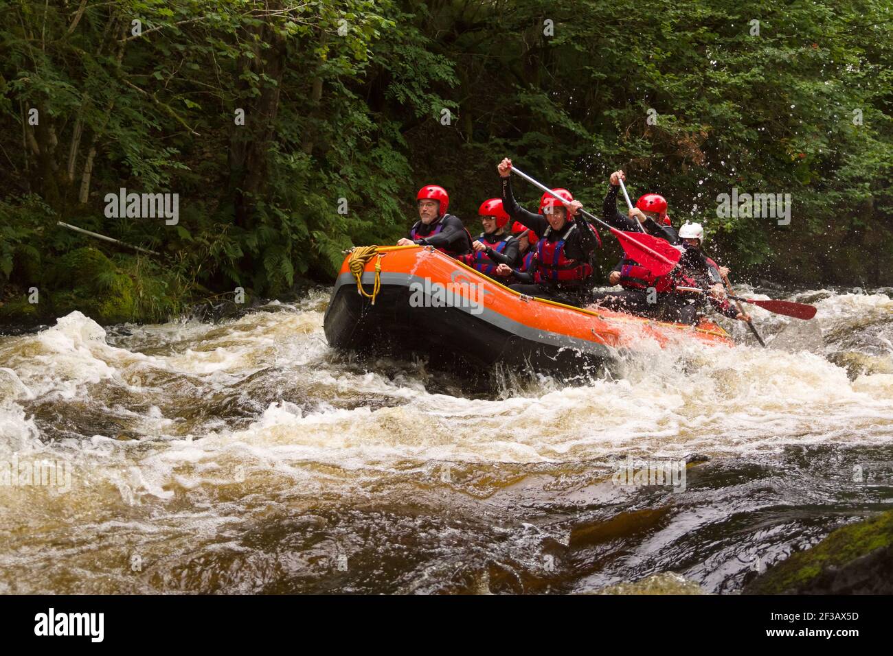 White water rafters shooting the rapids at the National White Water ...