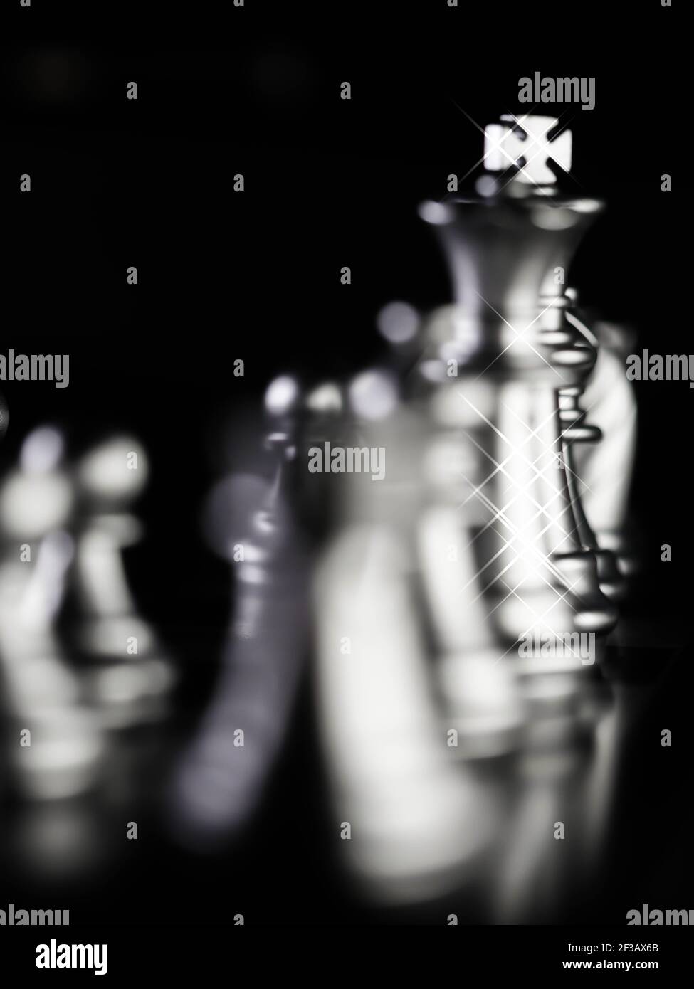 business game competitive strategy with chess board game with blur ...