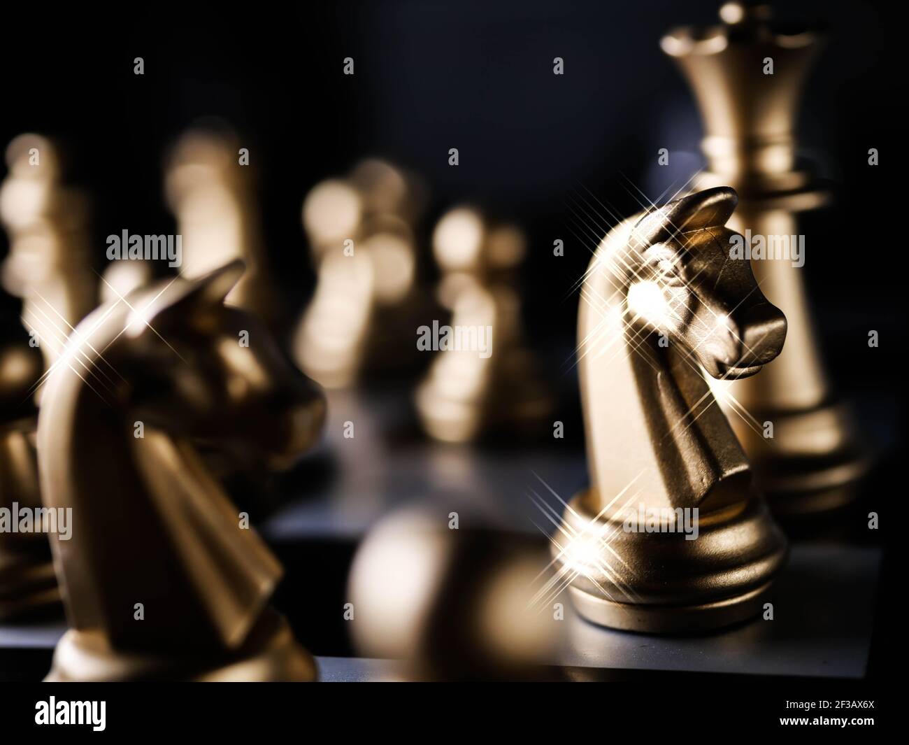 business game competitive strategy with chess board game with blur ...