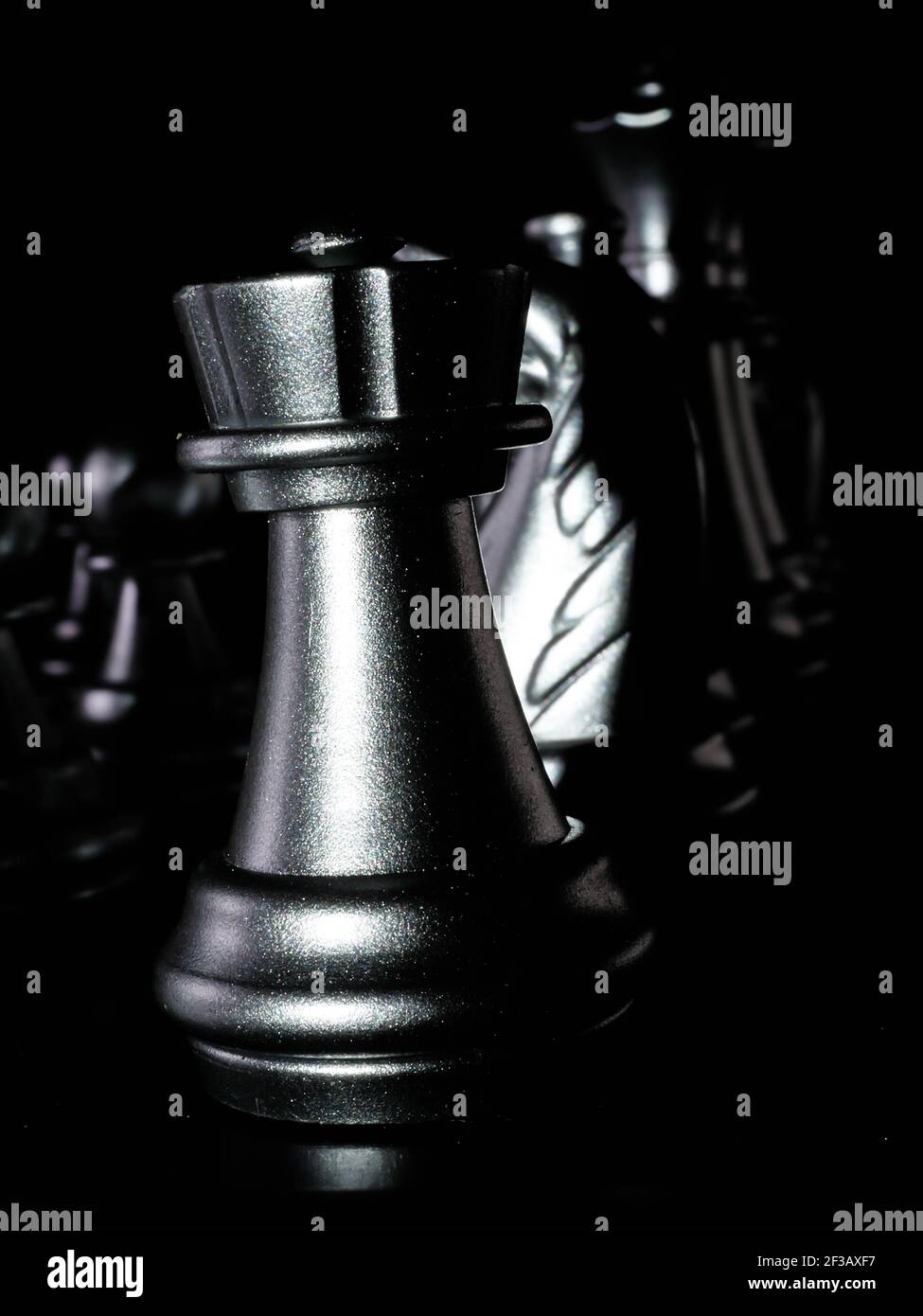 business game competitive strategy with chess board game with blur ...