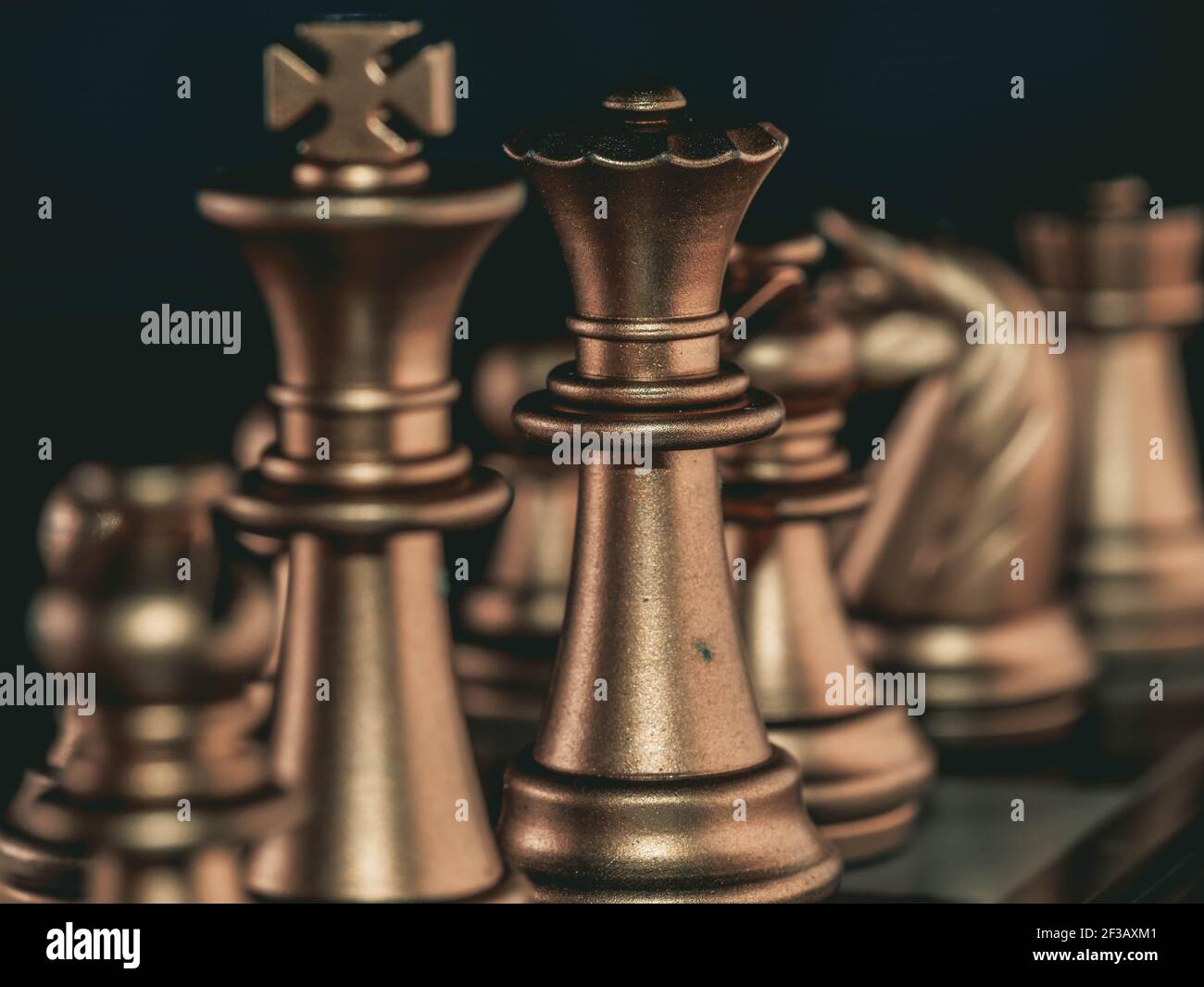 business game competitive strategy with chess board game with blur ...