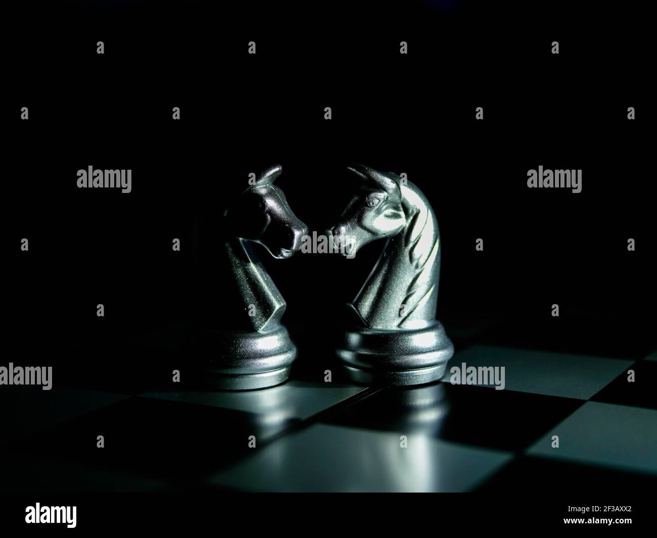 business game competitive strategy with chess board game with blur ...