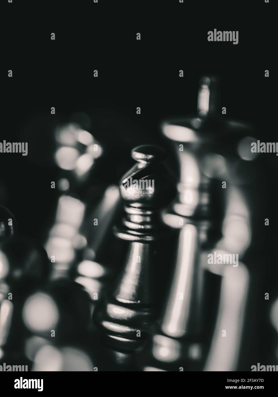 business game competitive strategy with chess board game with blur ...