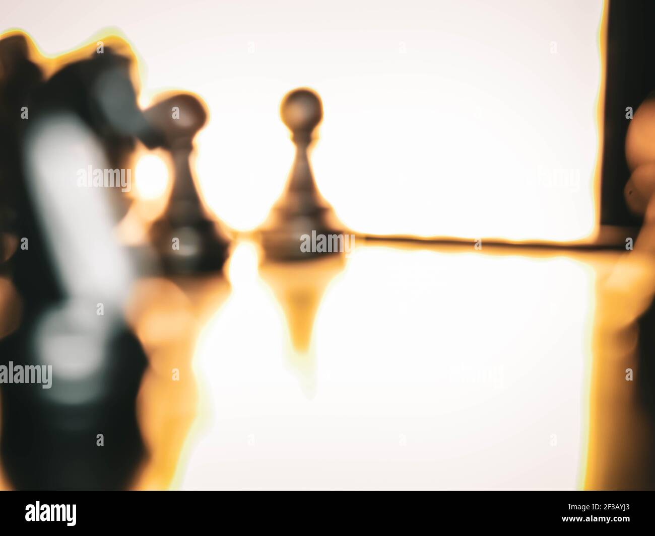 business game competitive strategy with chess board game with blur ...