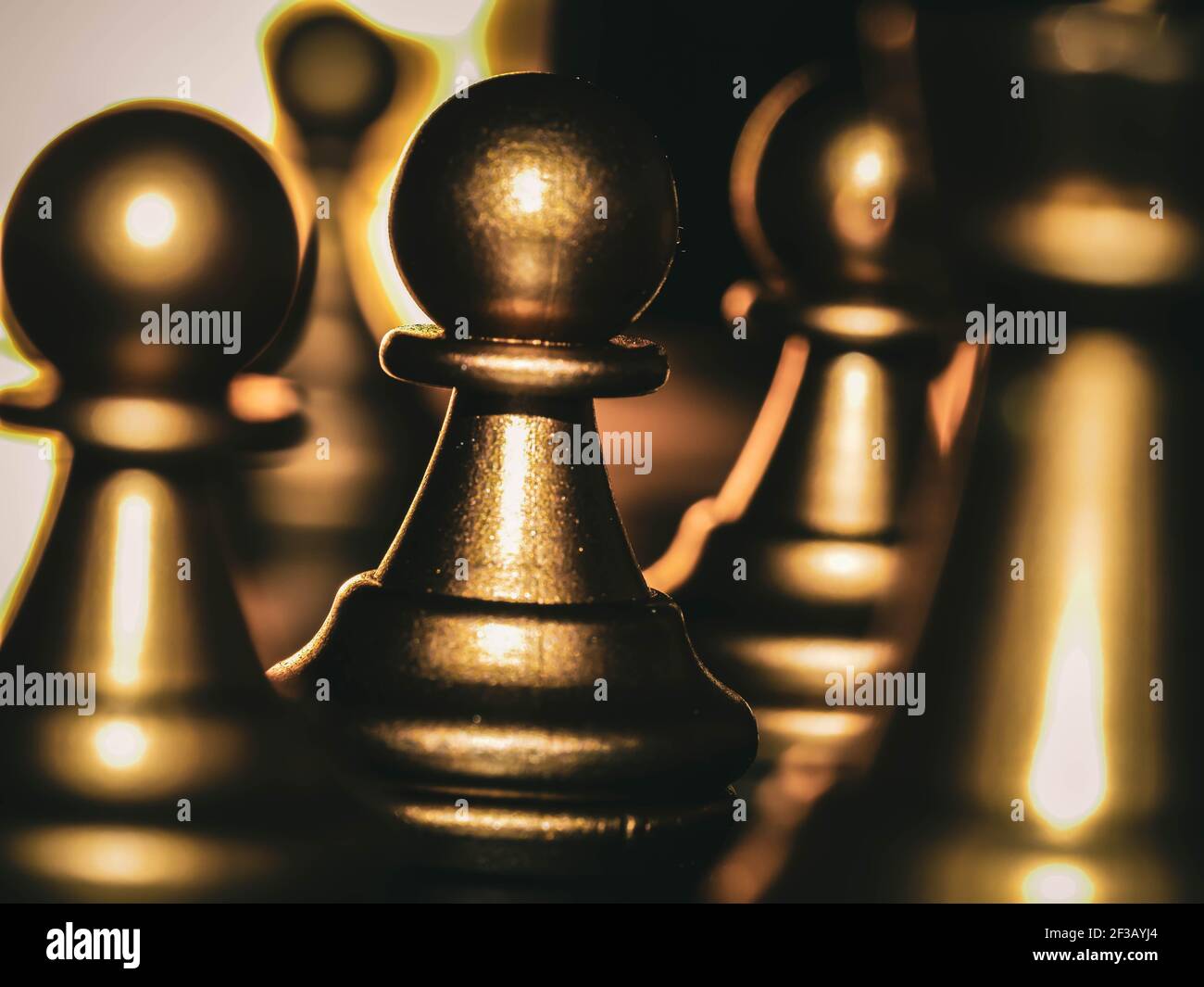 business game competitive strategy with chess board game with blur ...