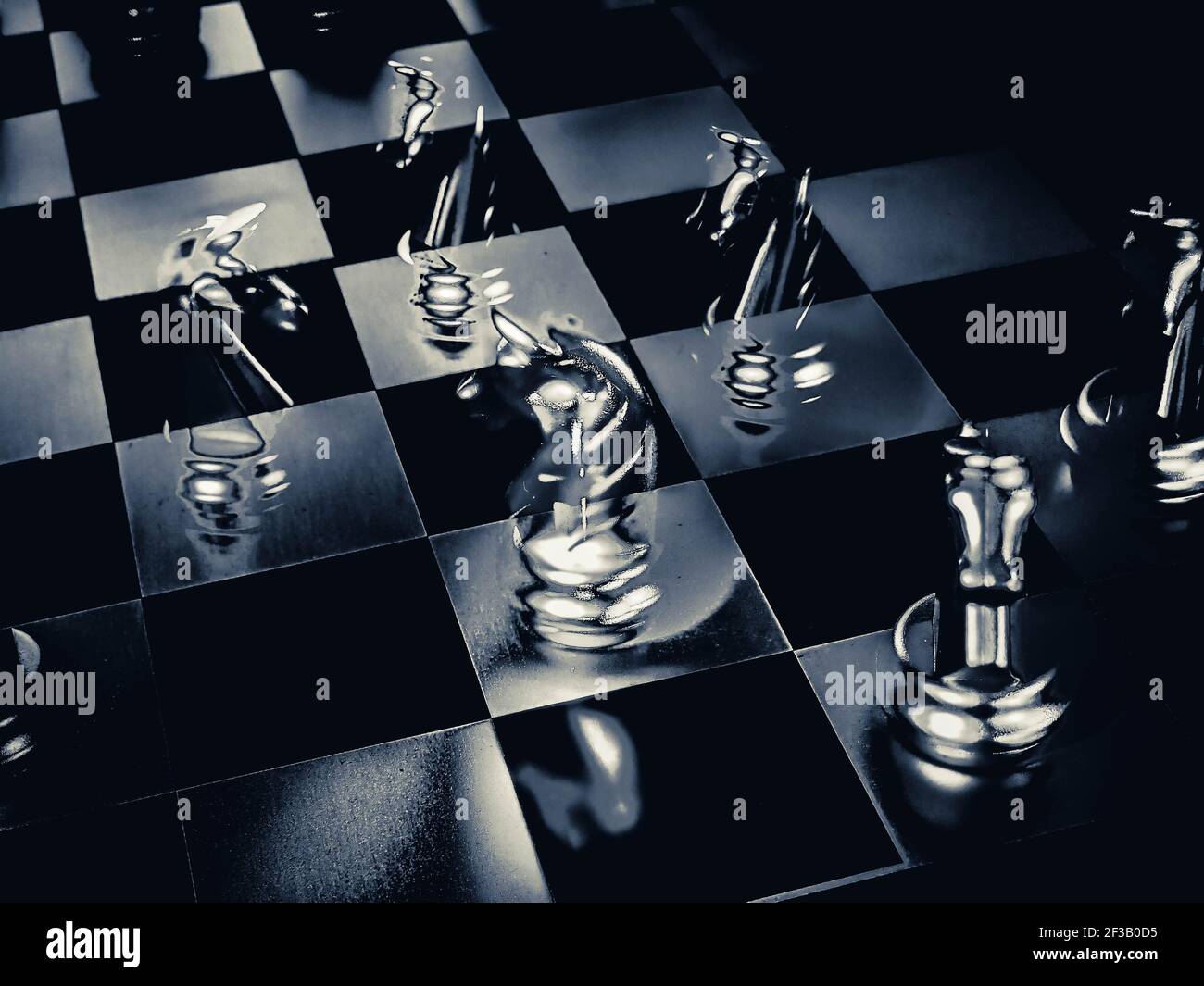 business game competitive strategy with chess board game with blur ...