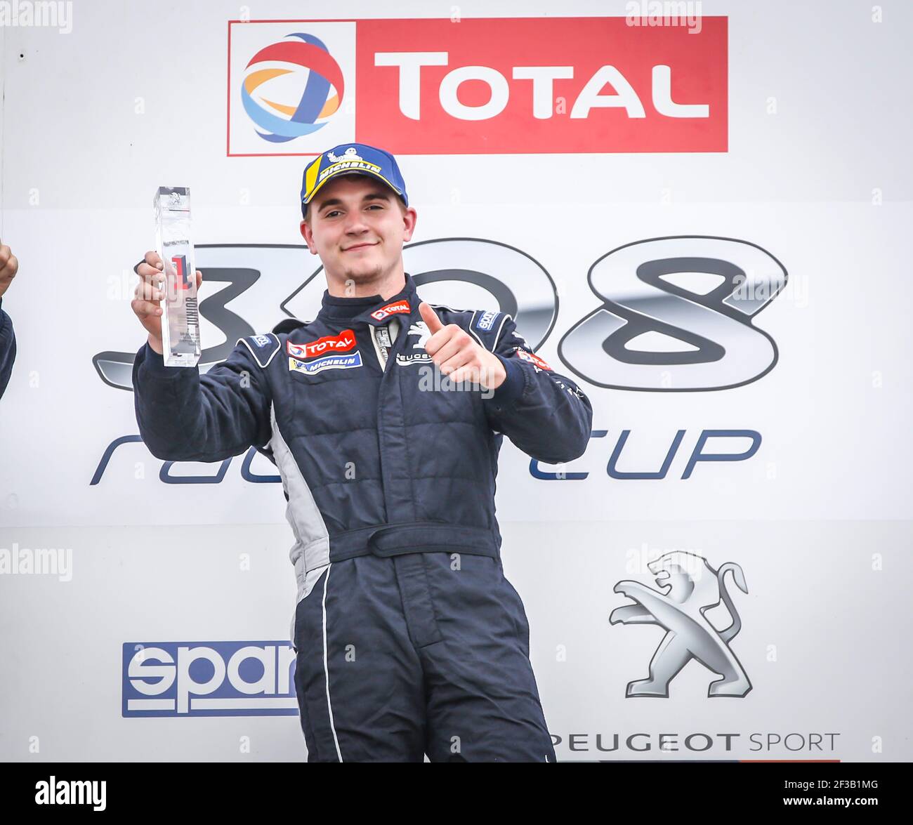 BRICHE Florian (fra), Peugeot 308 racing cup team JSB competition, portrait podium during the ...