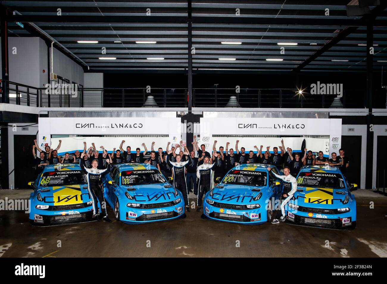 Cyan Racing Lynk & Co, Lynk & Co 03 TCR, celebrating their title during ...