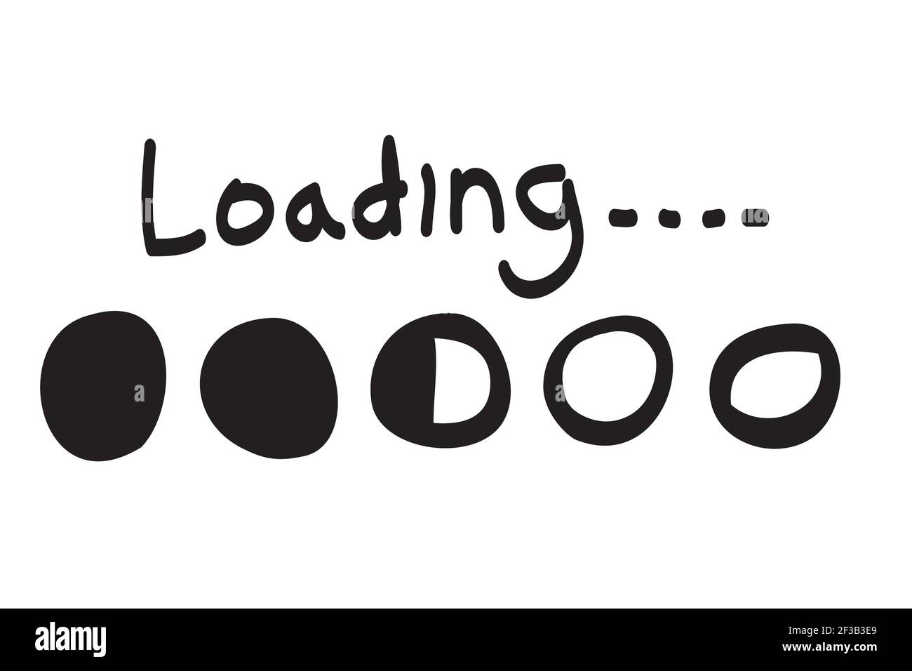 Simple Hand Draw Sketch Loading or Progress bar Stock Vector Image ...