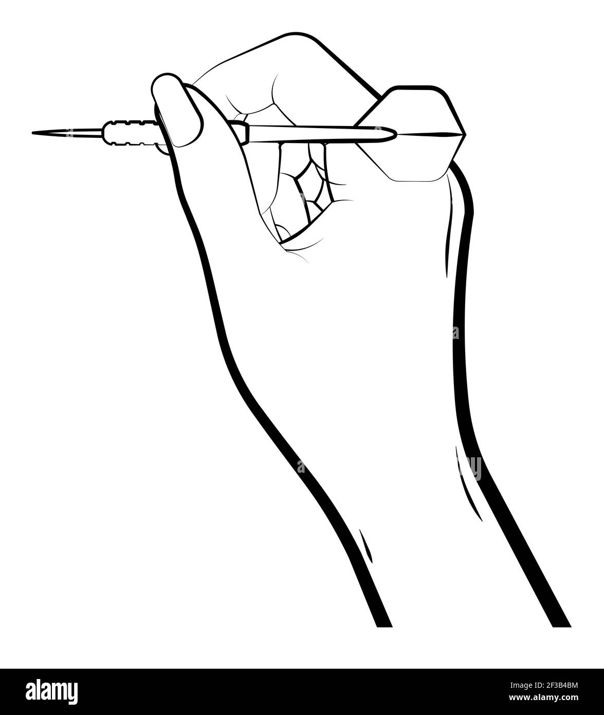 Woman throwing dart Stock Vector Images - Alamy