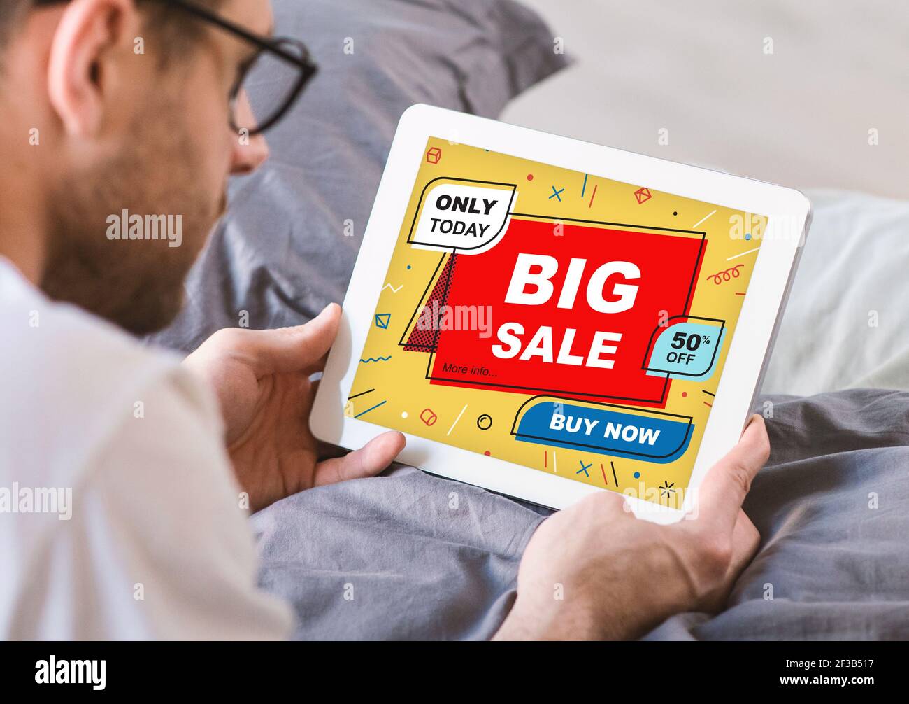 Sale concept man using hi-res stock photography and images - Alamy