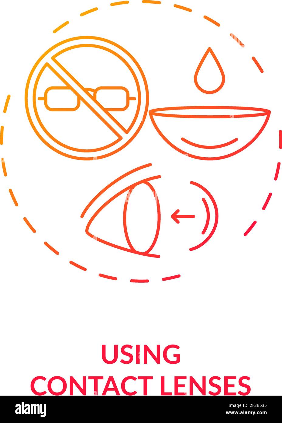 Eyesight correction concept contact Stock Vector Images - Alamy