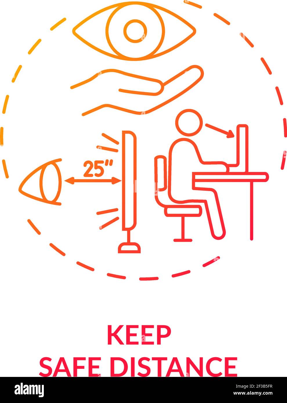 Keep safe distance concept icon Stock Vector Image & Art - Alamy