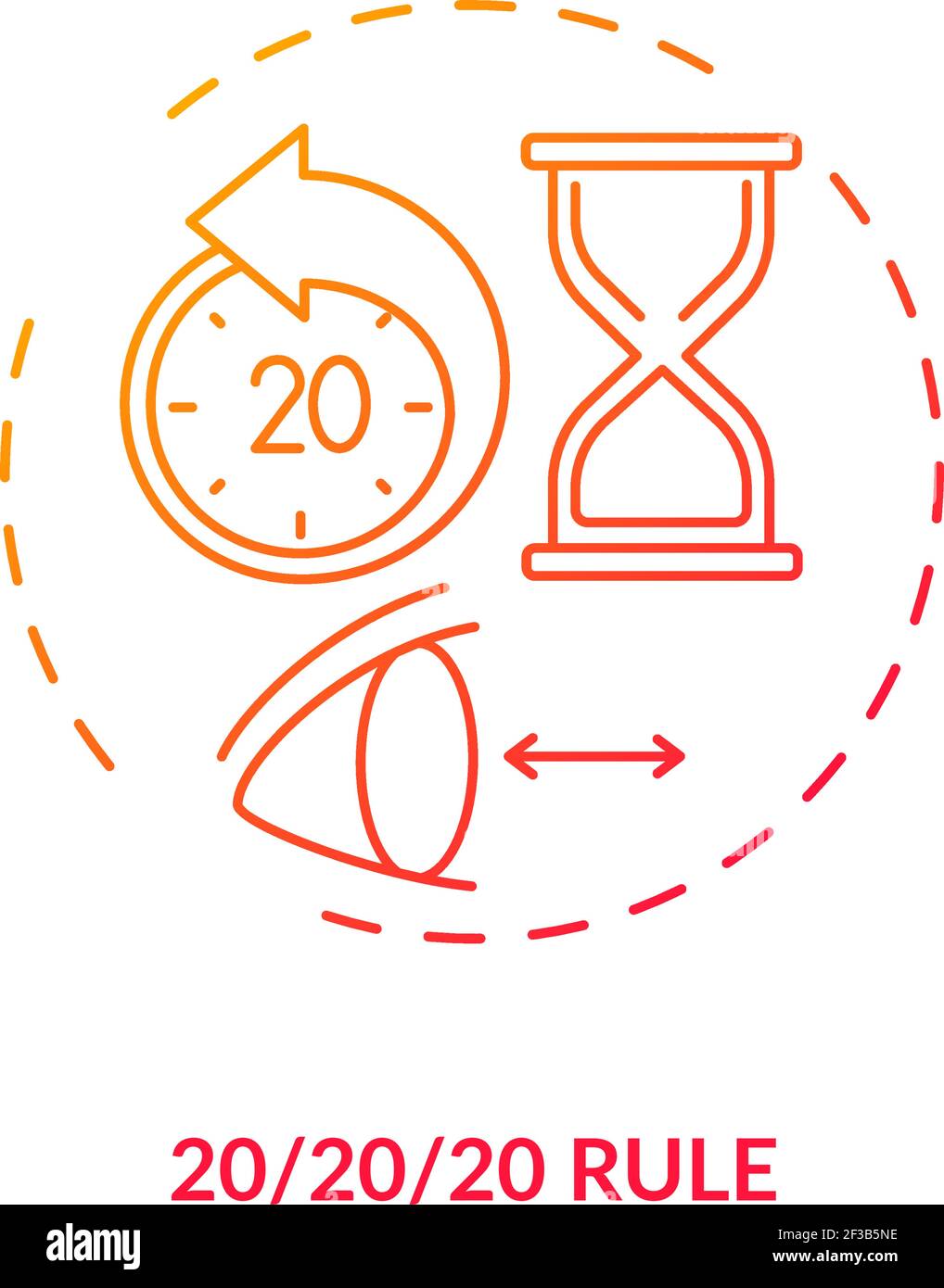 Use 20 20 20 rule concept icon Stock Vector Image & Art - Alamy