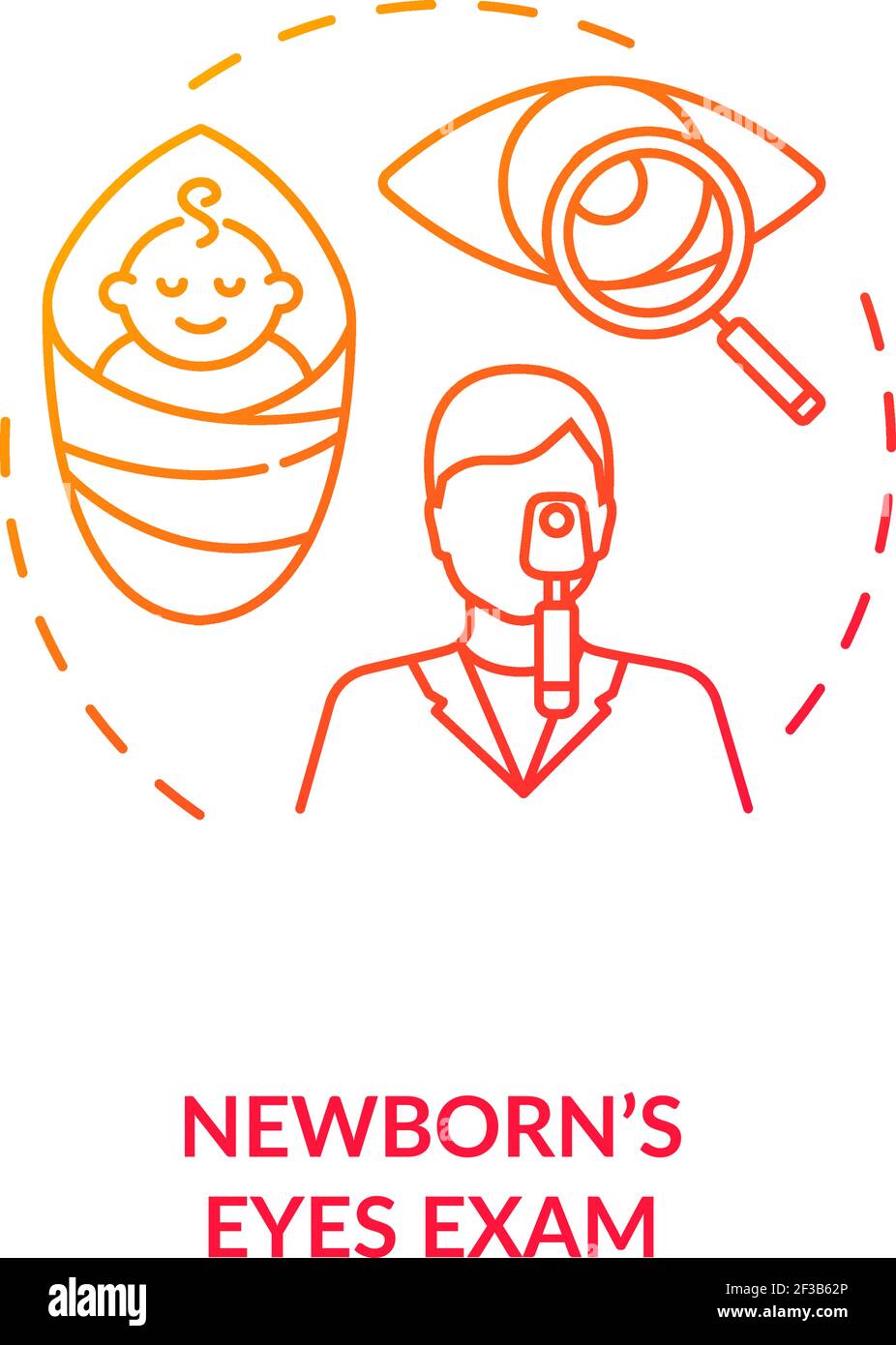 Newborns eyes exam concept icon Stock Vector Image & Art - Alamy