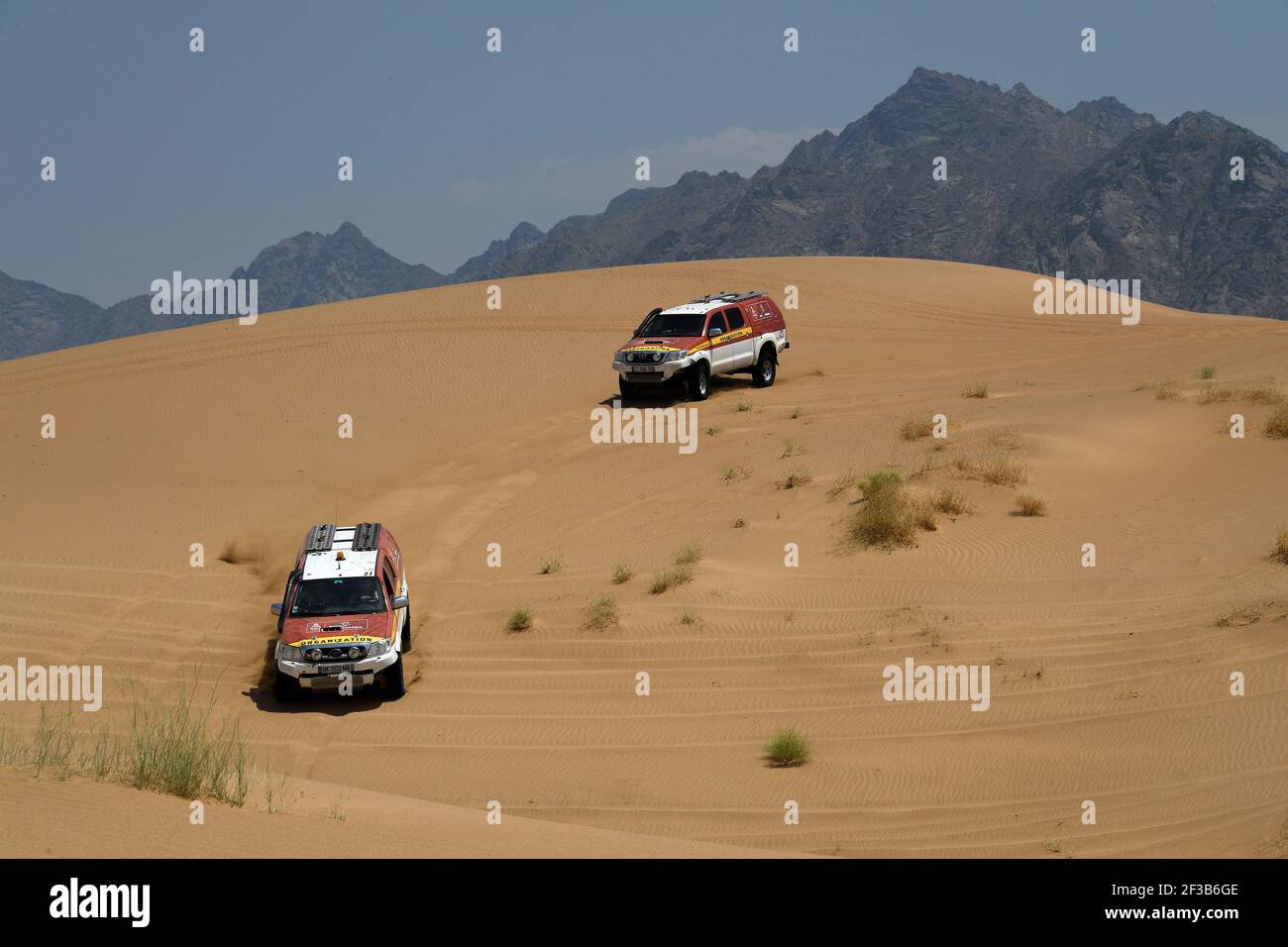 Reconnaissances of the Dakar Off-Road rally 2020 in Saudi Arabia on ...