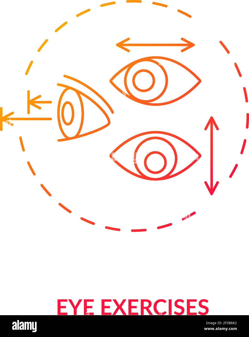 Eye exercises concept icon Stock Vector Image & Art - Alamy