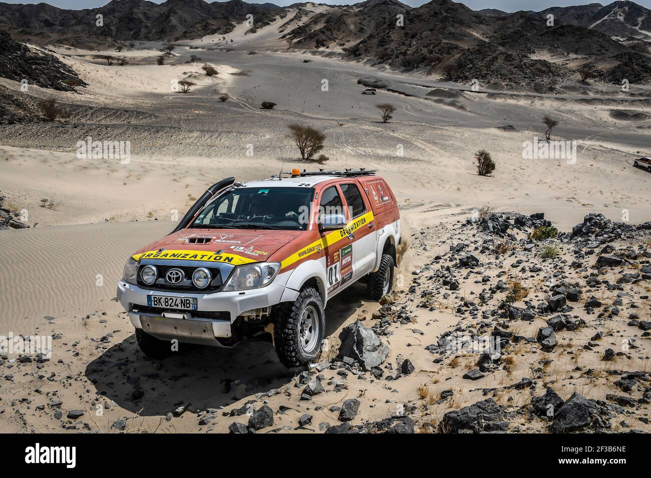 Reconnaissances of the Dakar Off-Road rally 2020 in Saudi Arabia on ...