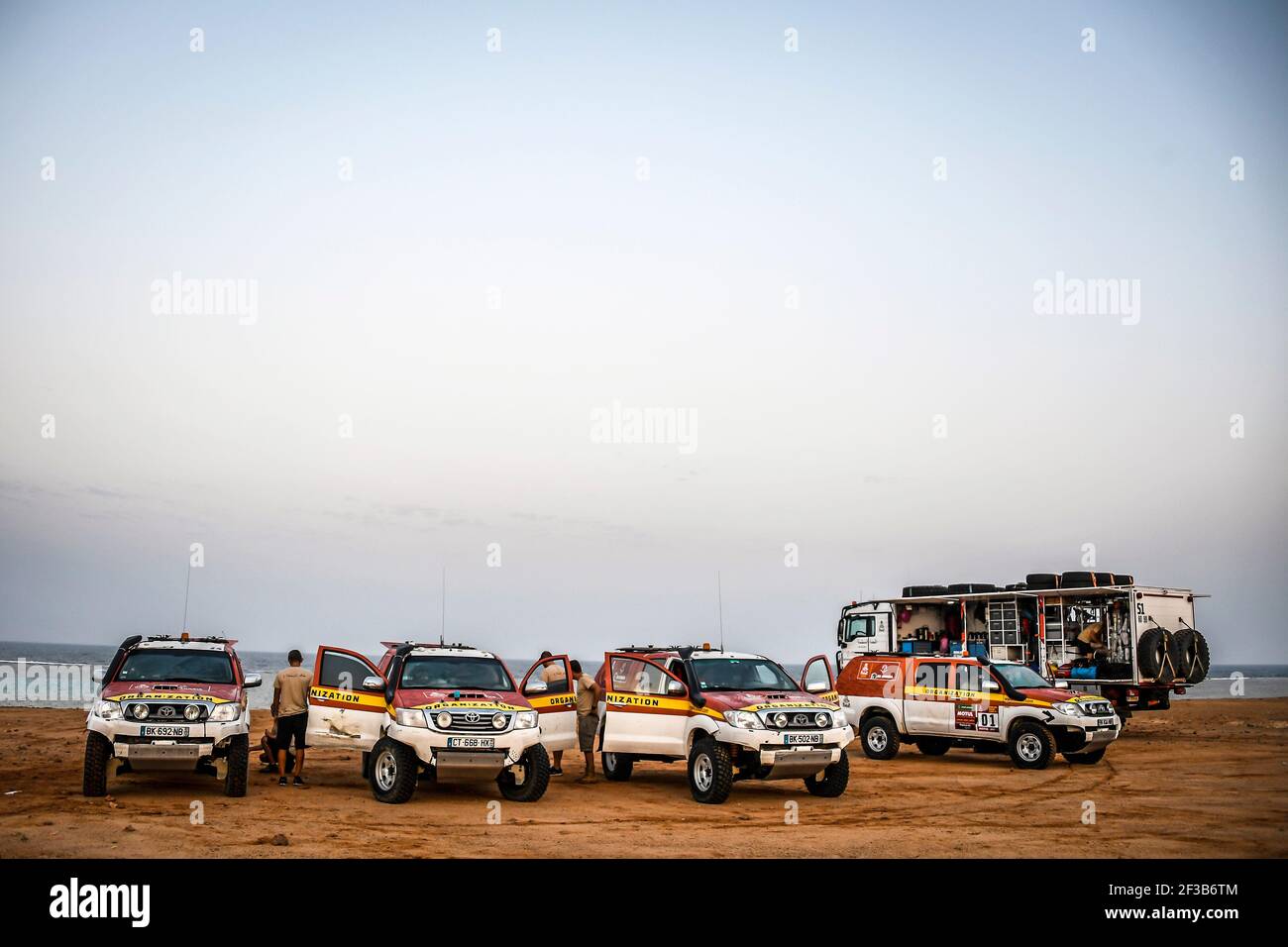 Reconnaissances of the Dakar Off-Road rally 2020 in Saudi Arabia on ...