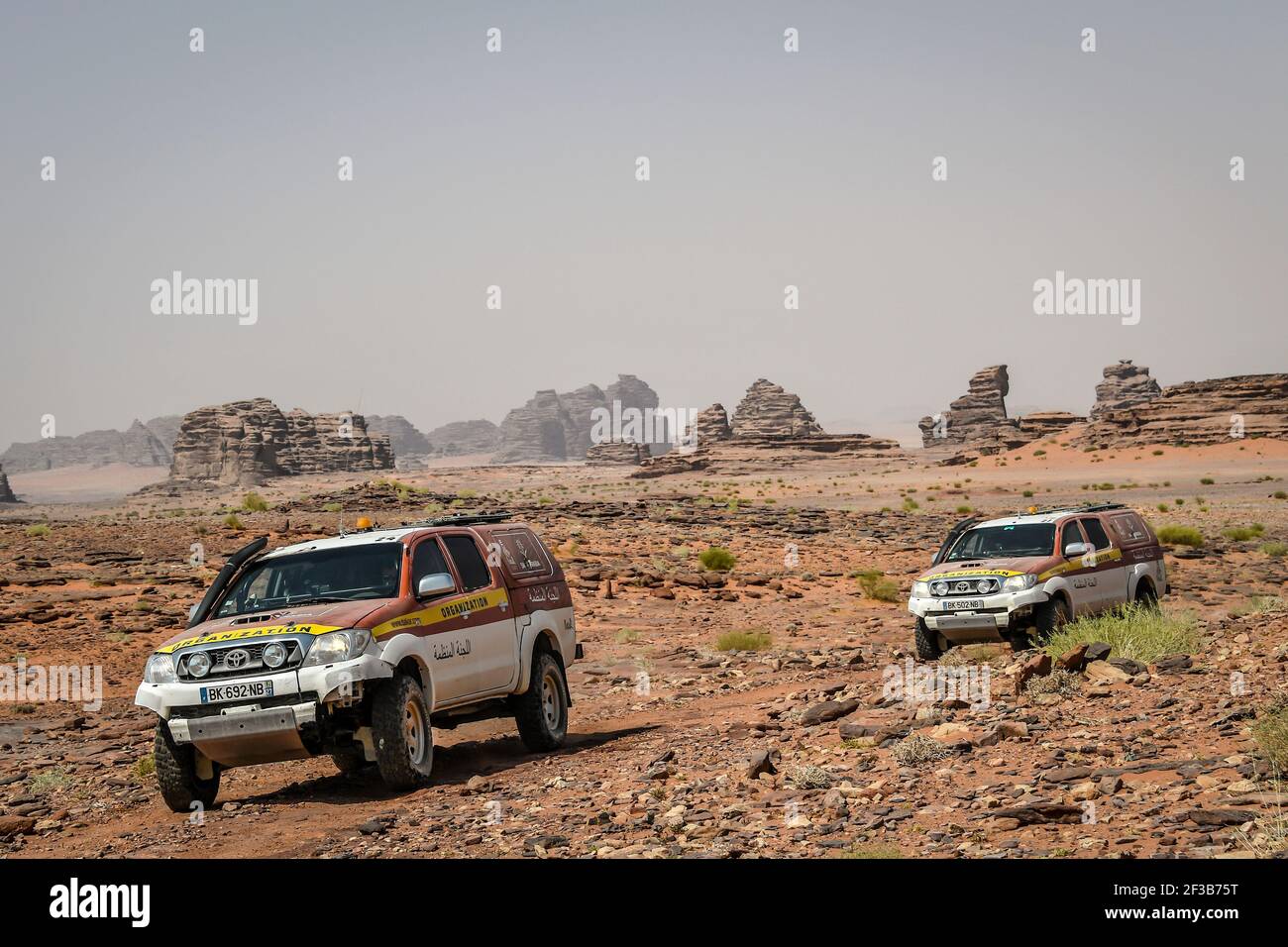 Reconnaissances of the Dakar Off-Road rally 2020 in Saudi Arabia on ...