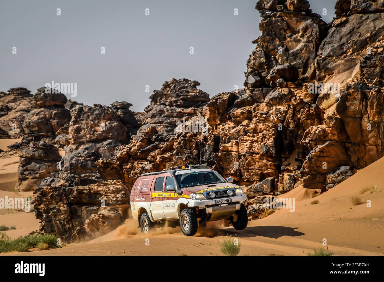 Reconnaissances of the Dakar Off-Road rally 2020 in Saudi Arabia on ...