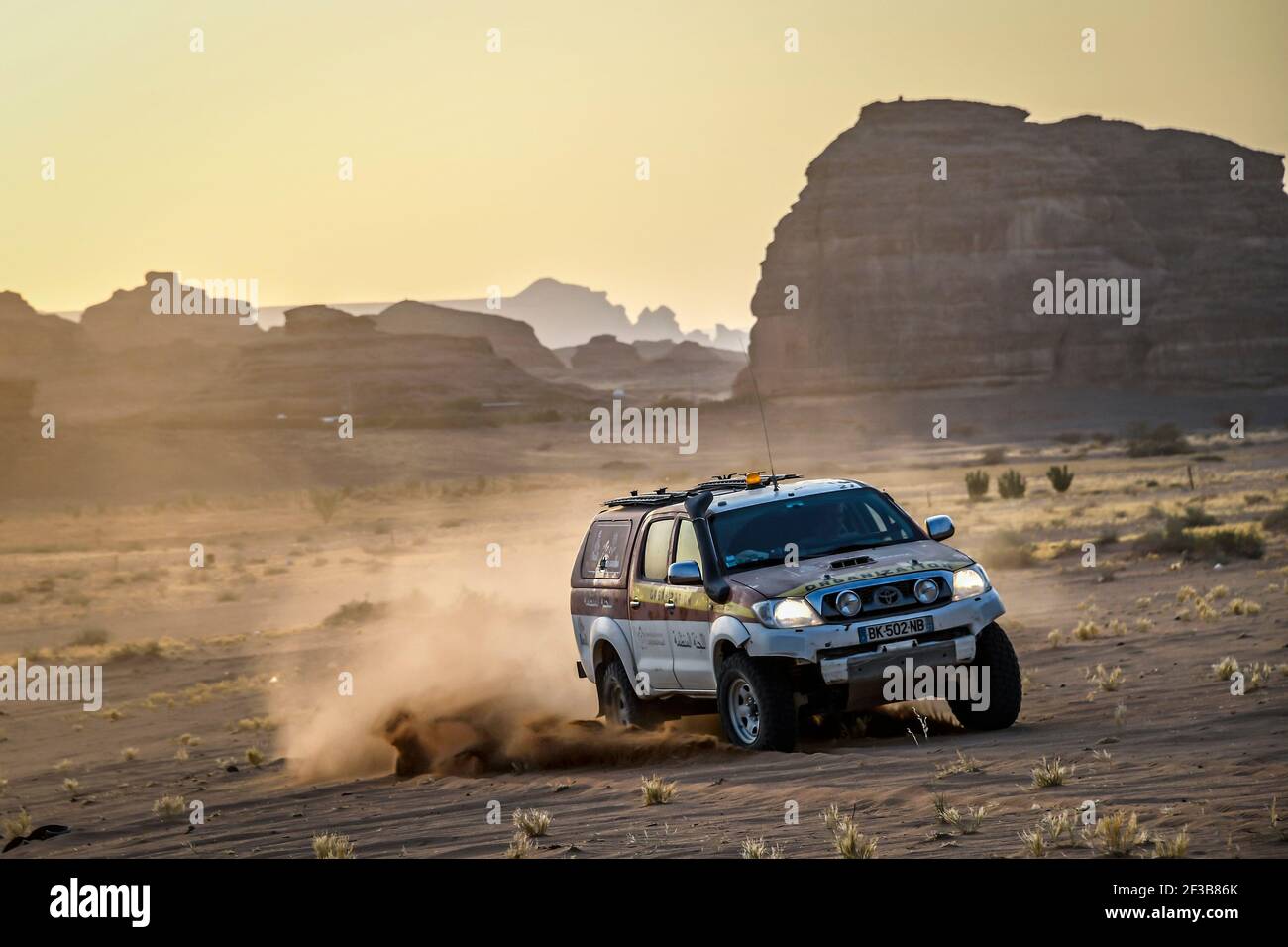 Reconnaissances of the Dakar Off-Road rally 2020 in Saudi Arabia on ...