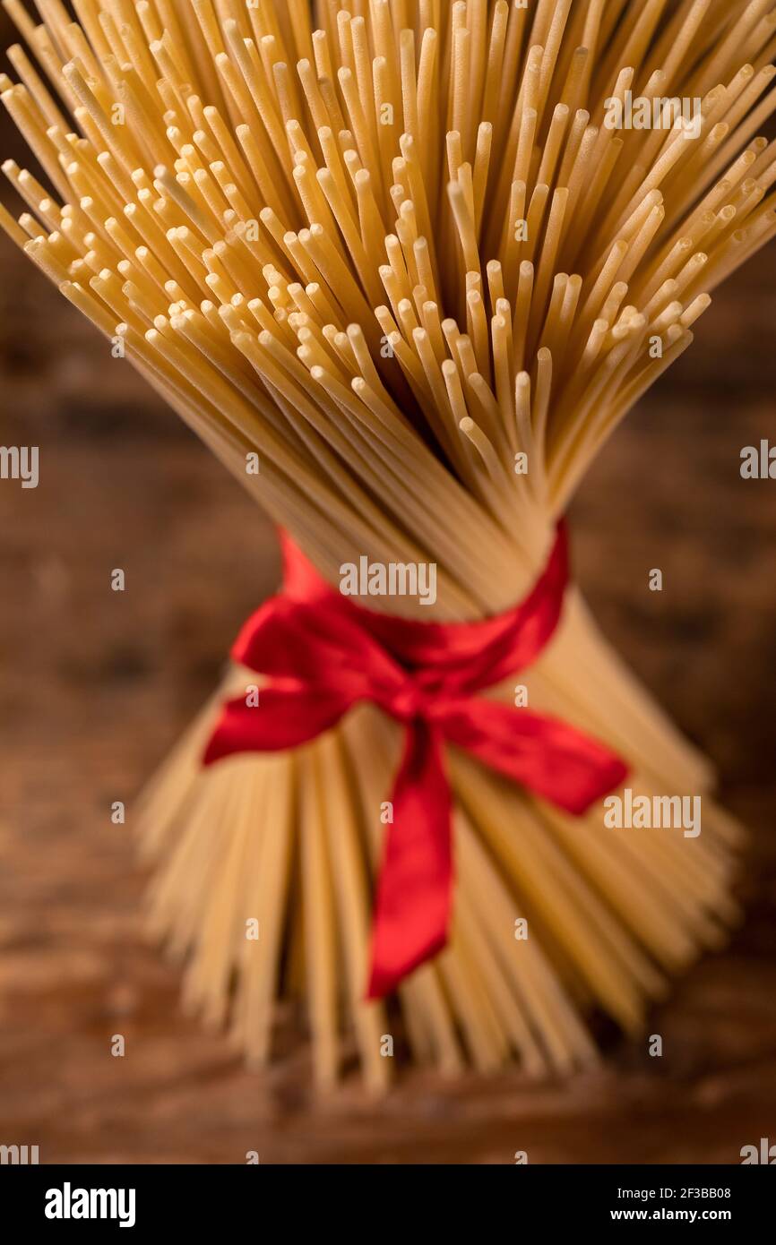 Match with spaghetti italian pasta Stock Photo - Alamy