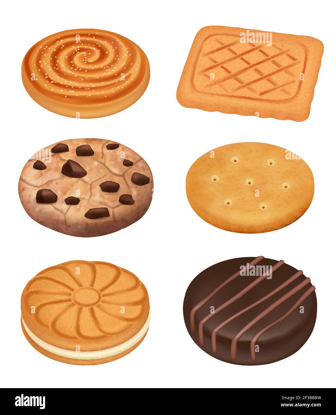 Cocoa cookies delicious cookies Stock Vector Images - Alamy