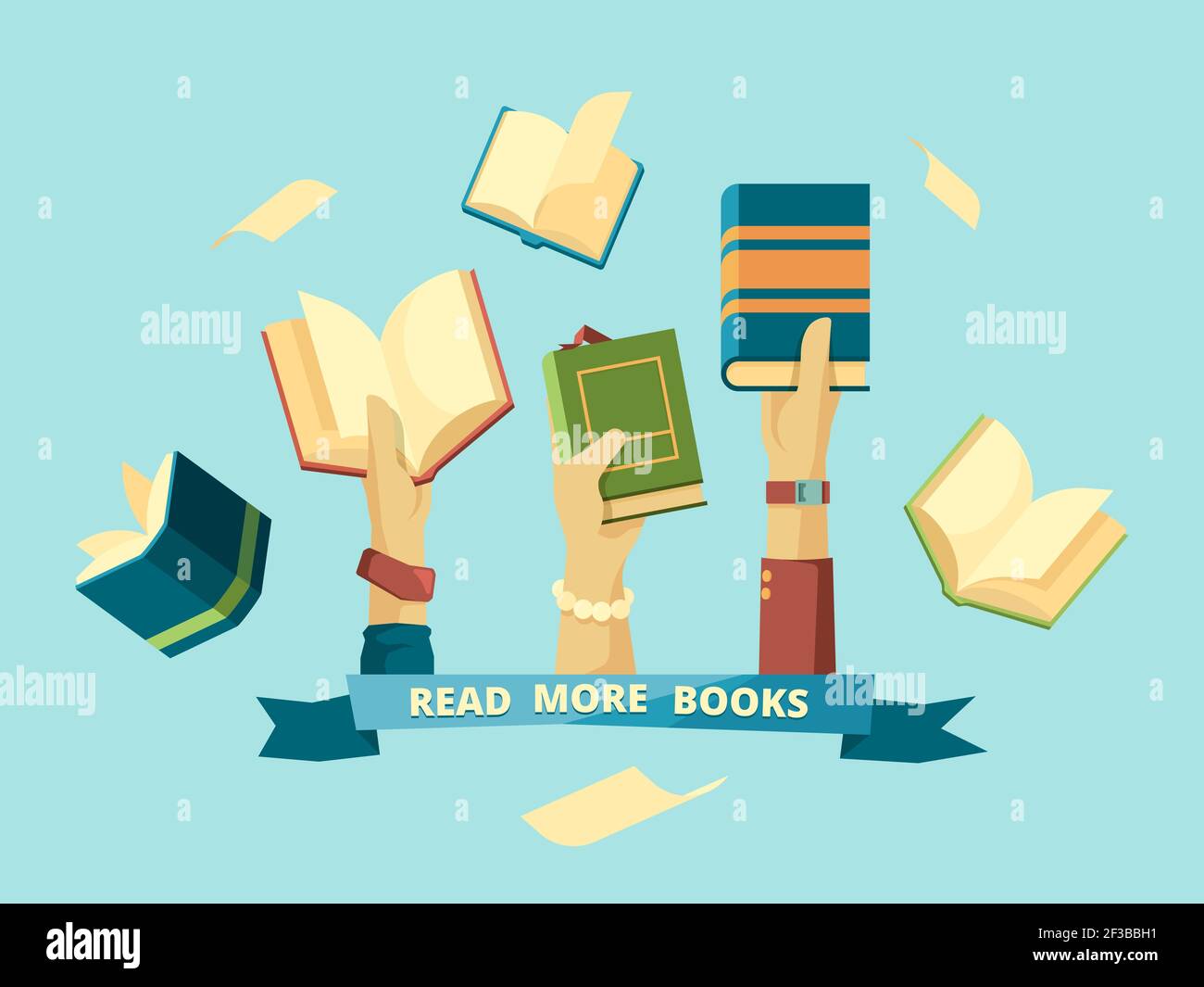 Hands with books. Education smart concept students reading and holding ...
