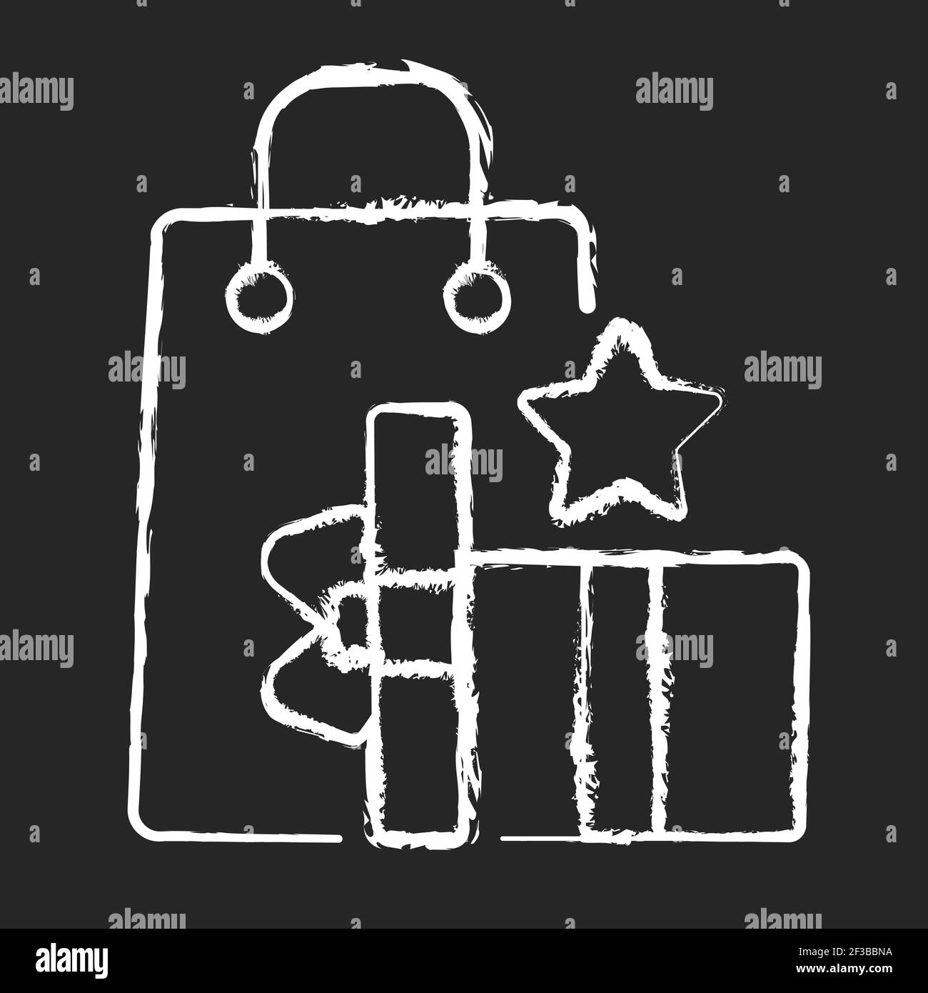 Earn reward points chalk white icon on black background Stock Vector ...