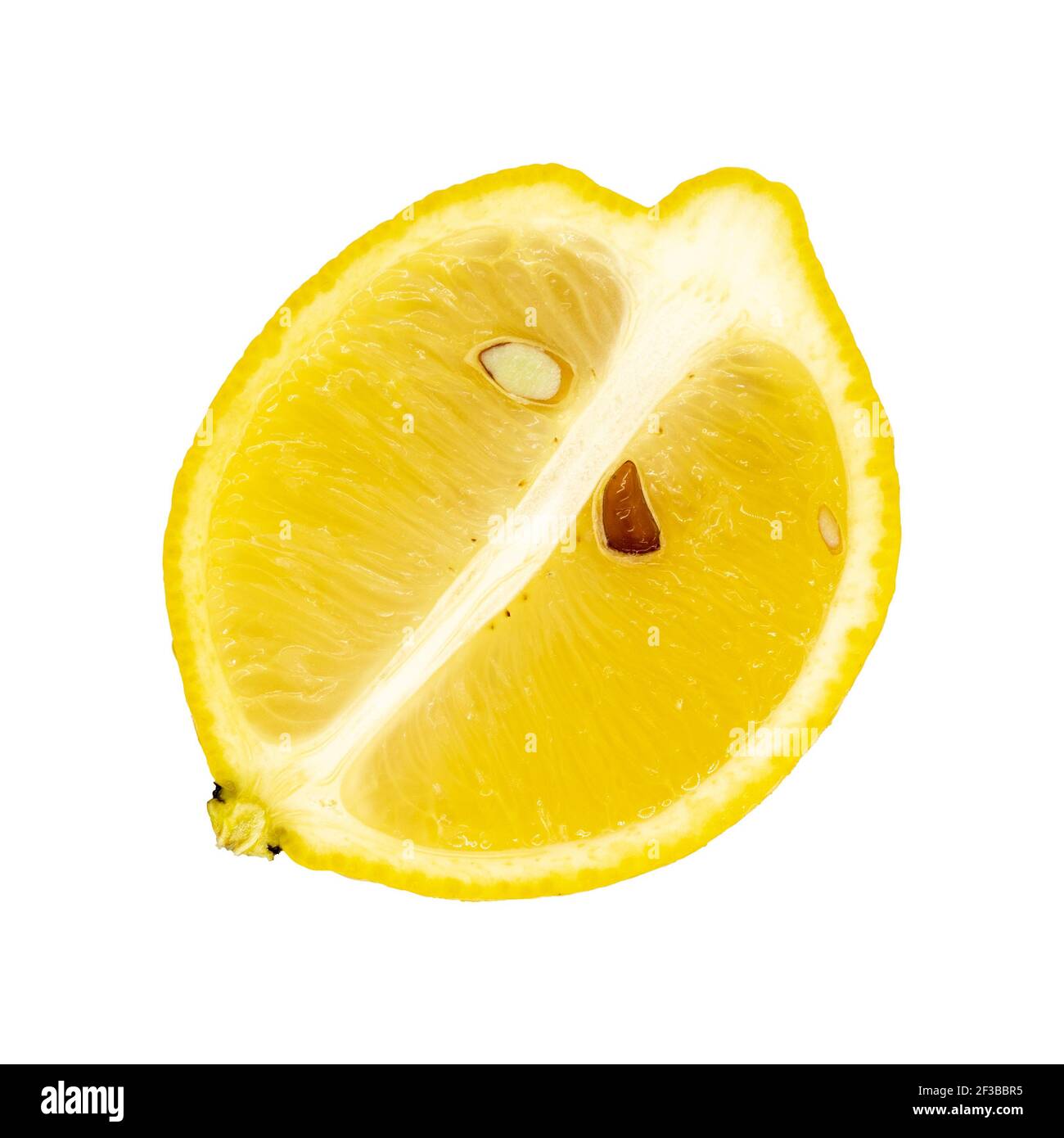 Half vertical lemona isolated white background, top view Stock Photo ...