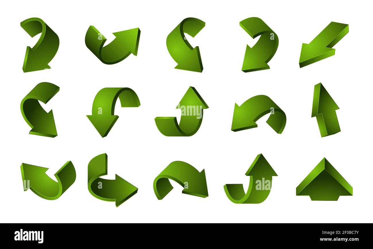 Green curved arrow hi-res stock photography and images - Alamy