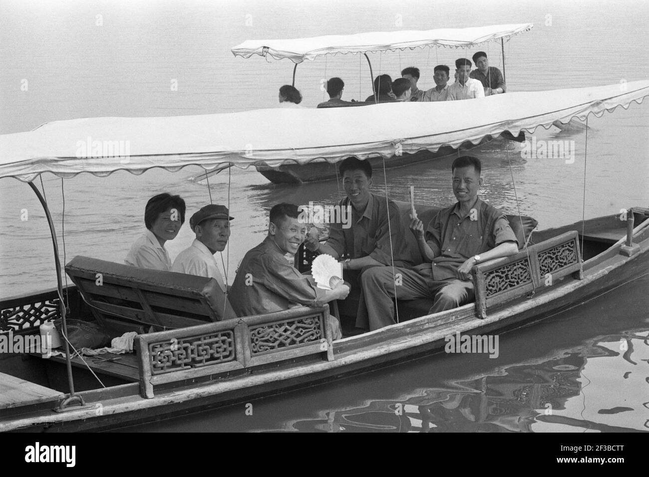 Chinese take a boat trip on a lake near Hangchou, 02.06.1973 | usage ...