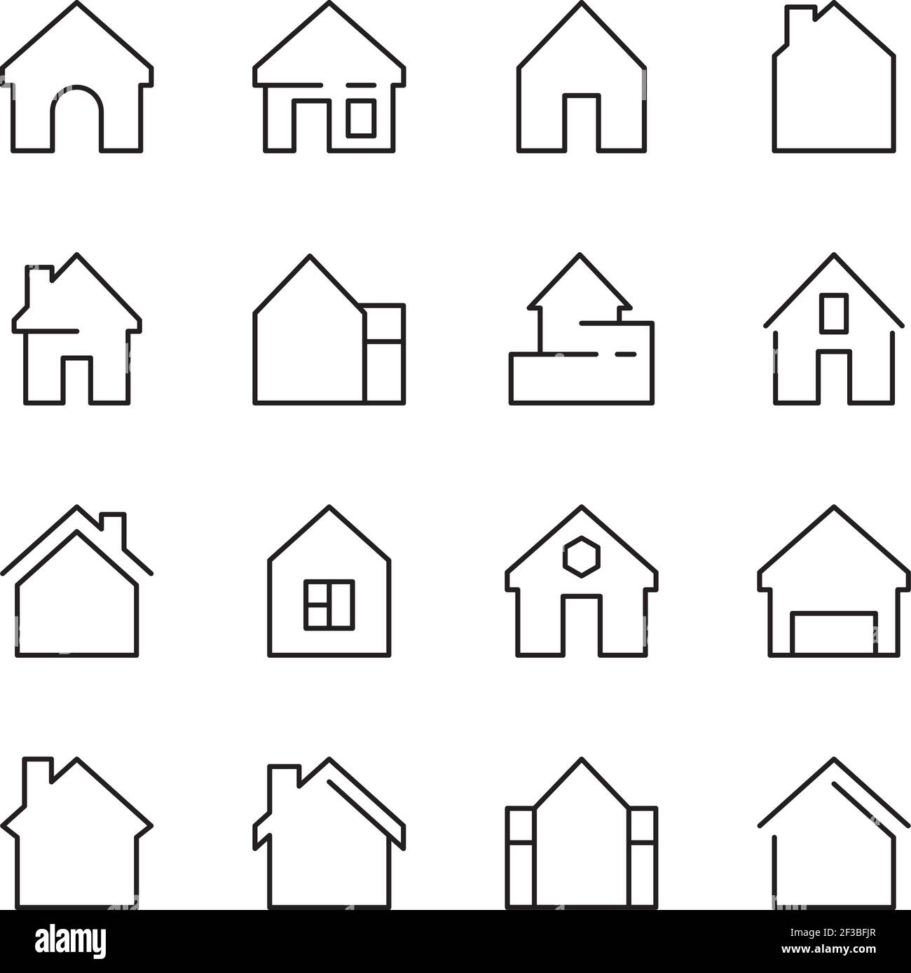 House icon. Web symbols buildings interior garage doors roof house ...