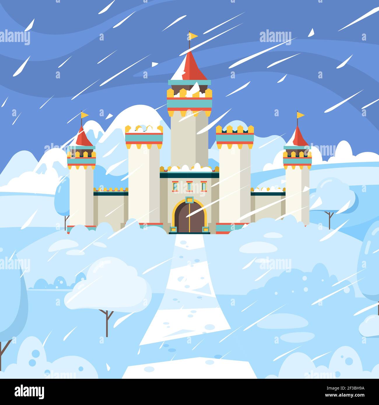 Building the castle Stock Vector Images - Alamy