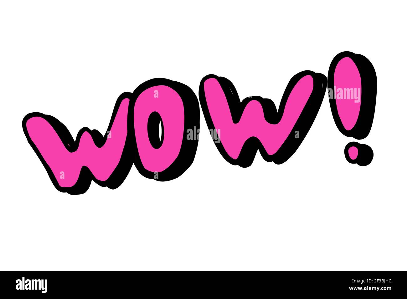 Vector Hand Draw Sketch Shout out, wow, Isolated on White Stock Vector ...