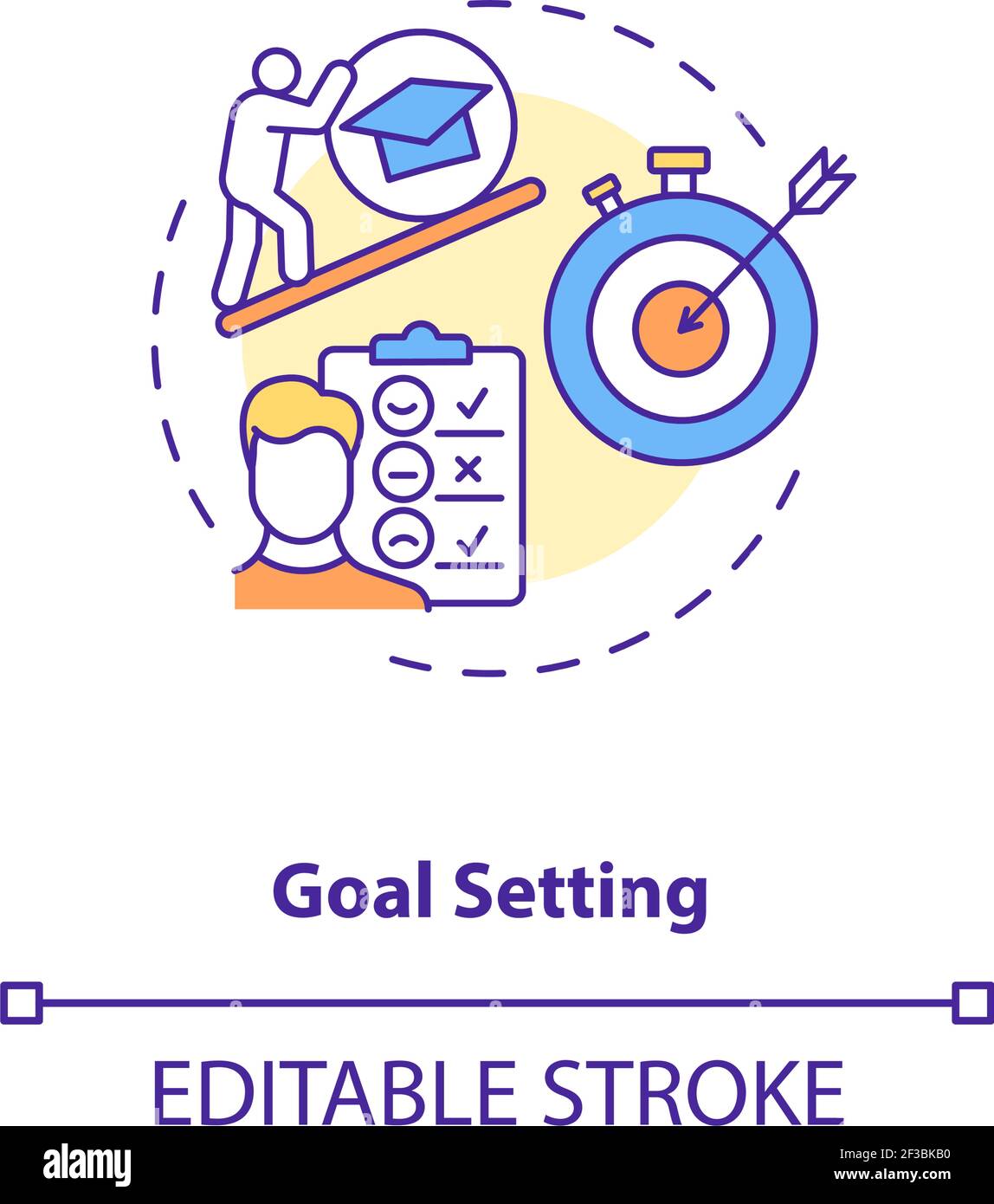 Goal setting concept icon Stock Vector Image & Art - Alamy