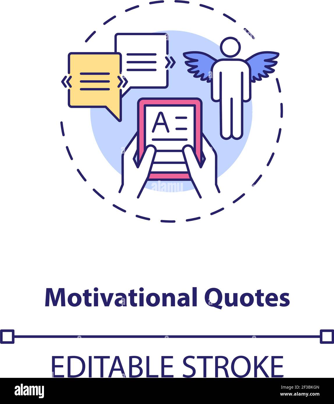 Motivational quotes concept icon Cut Out Stock Images & Pictures - Alamy