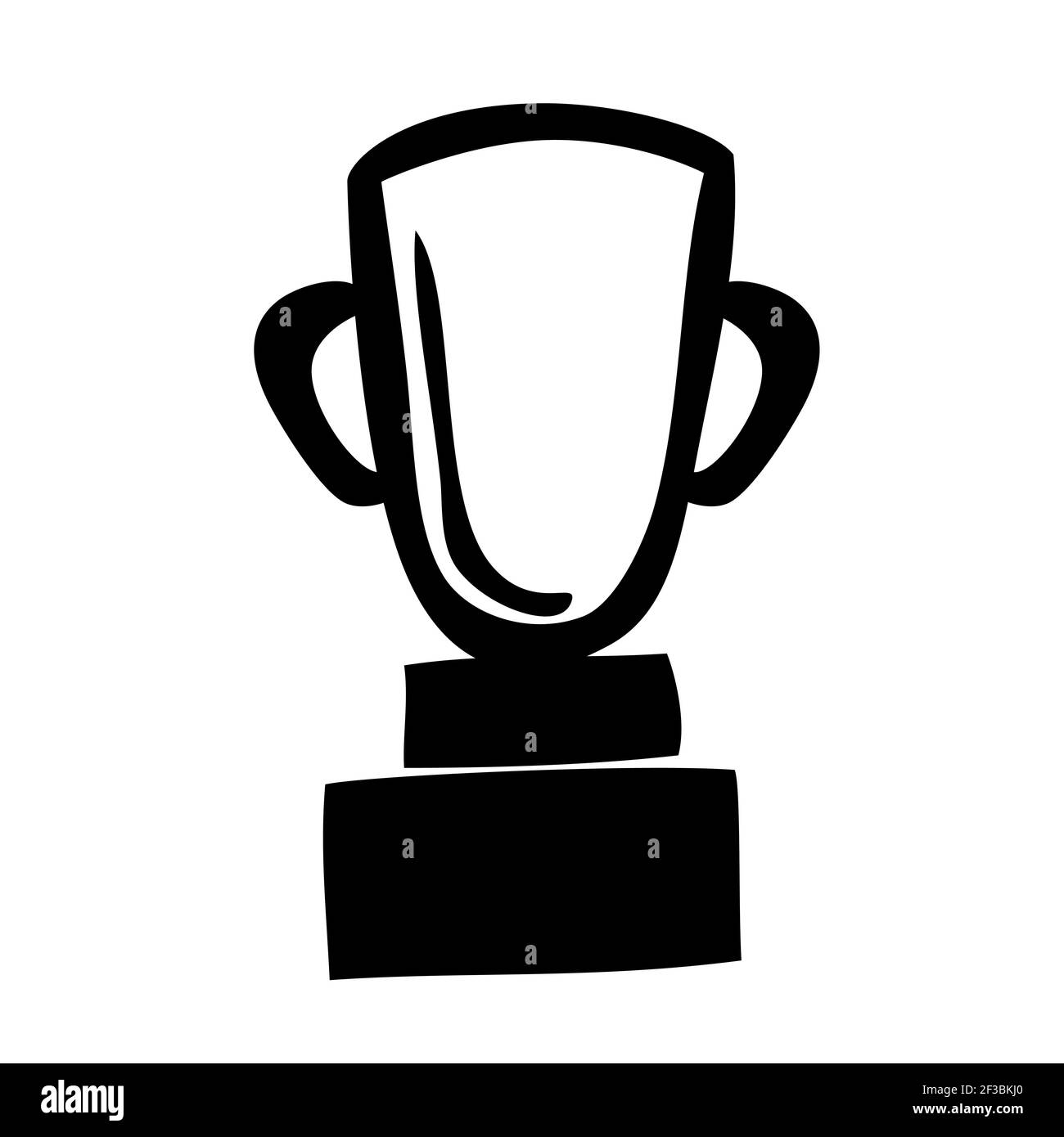 Vector hand draw sketch, 3 trophy, isolated on white Stock Vector Image ...