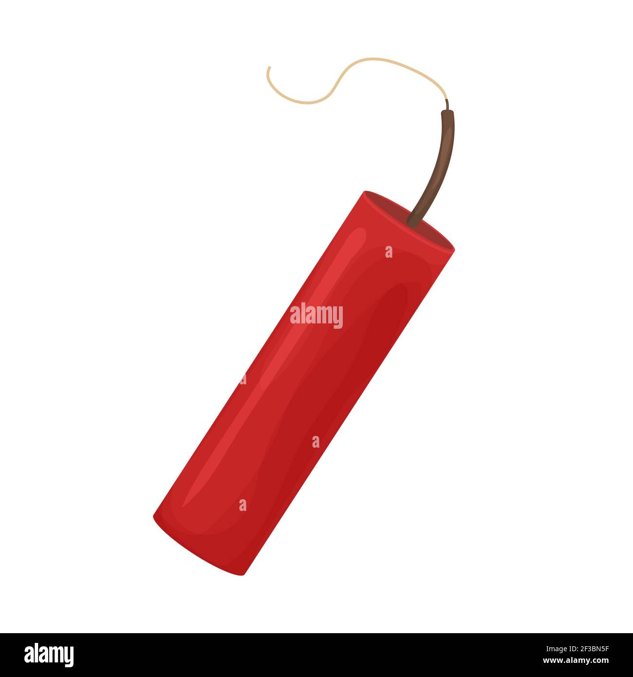 Dynamit stick in cartoon style isolated on white background. Tnt ...