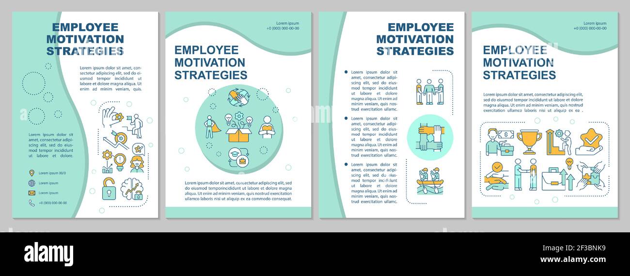 Employee motivation strategy brochure template Stock Vector Image & Art ...