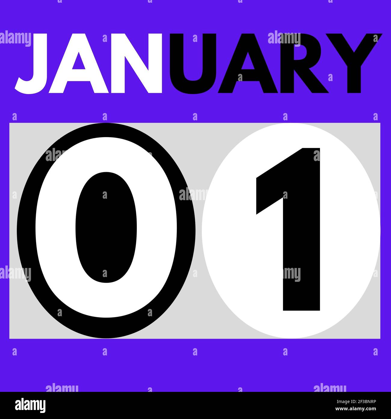 January 1 . Modern daily calendar icon .date ,day, month .calendar for ...