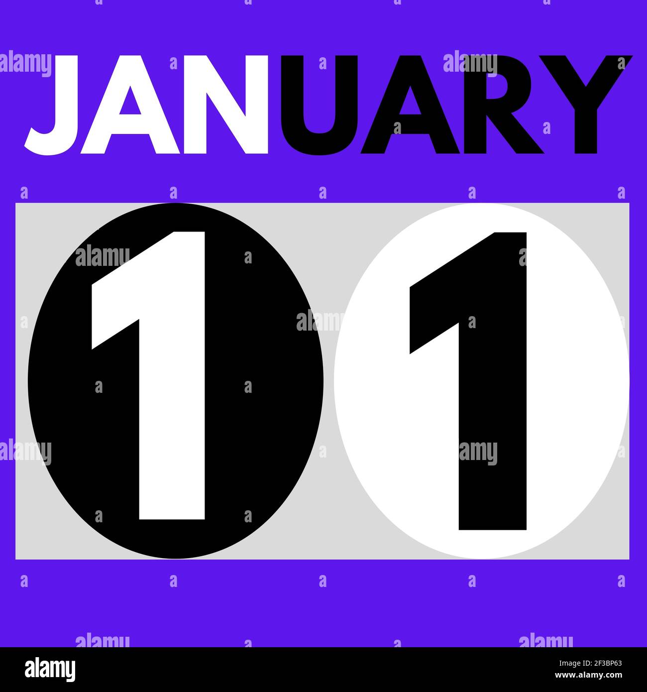 January 11 . Modern daily calendar icon .date ,day, month .calendar for ...