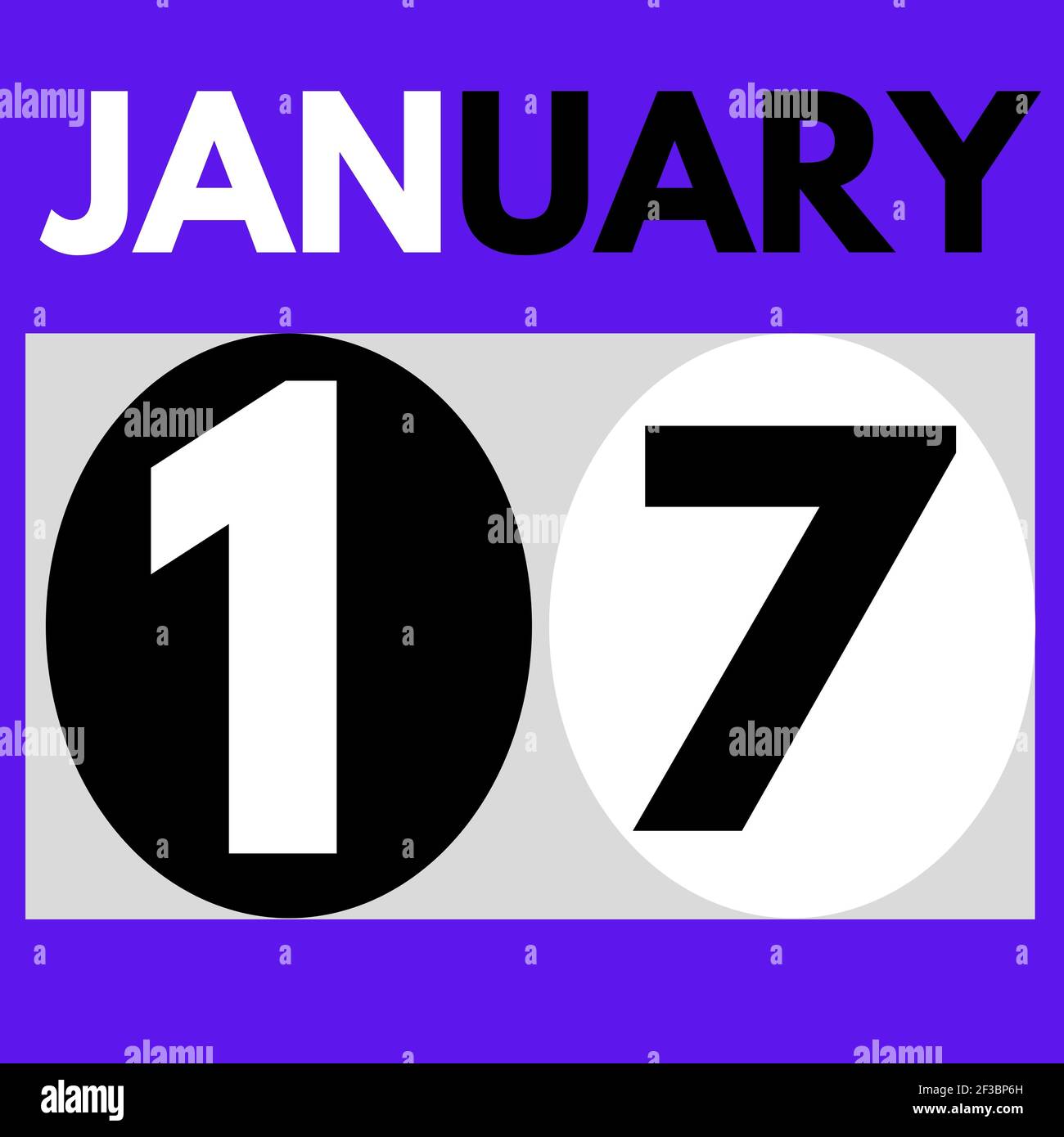 January 17 . Modern daily calendar icon .date ,day, month .calendar for ...