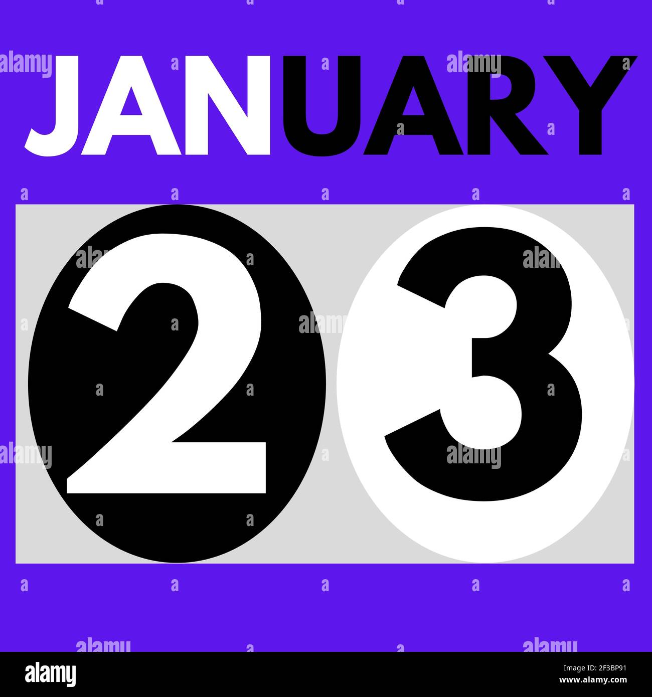 January 23 . Modern daily calendar icon .date ,day, month .calendar for ...