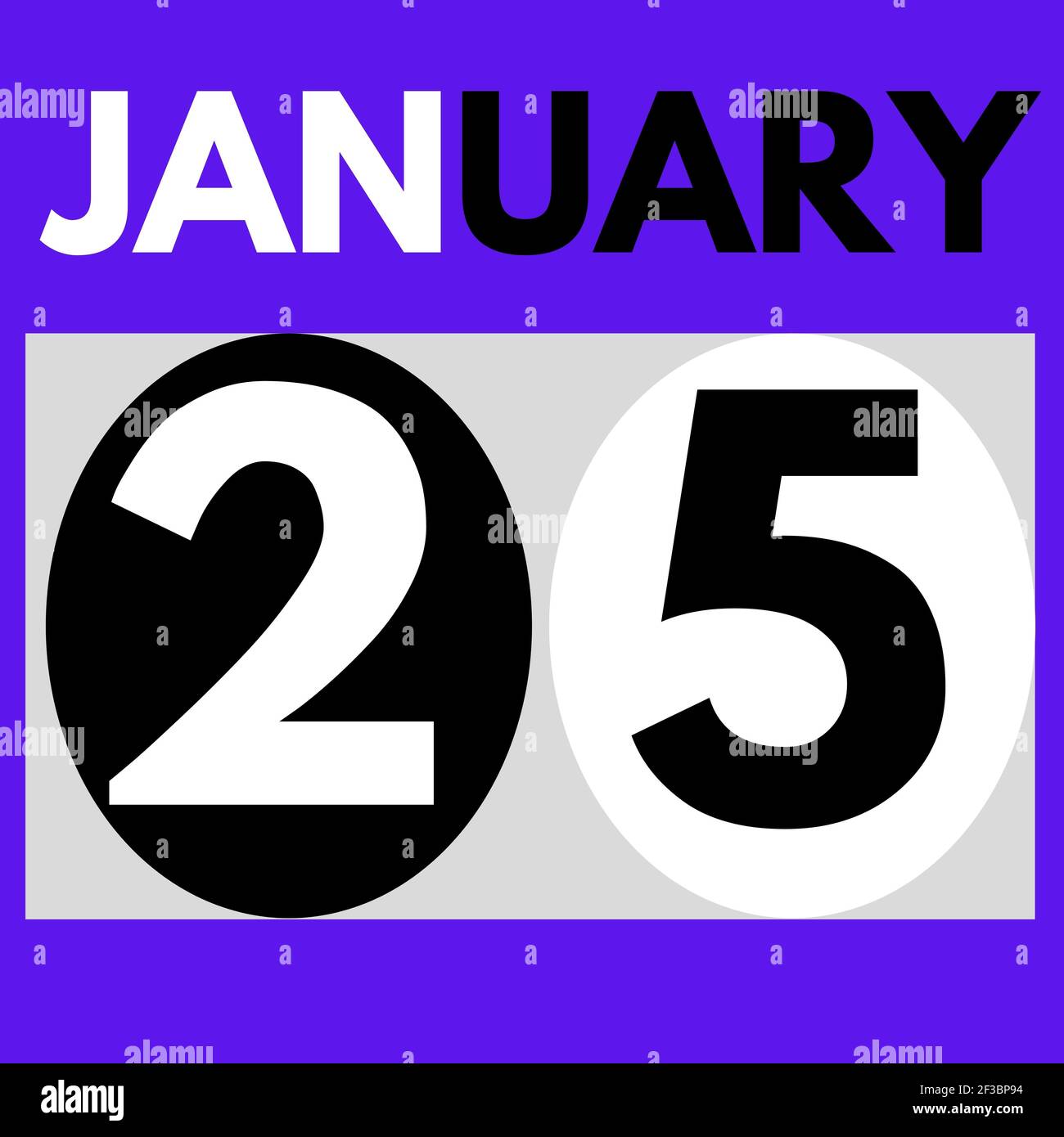 January 25 . Modern daily calendar icon .date ,day, month .calendar for ...