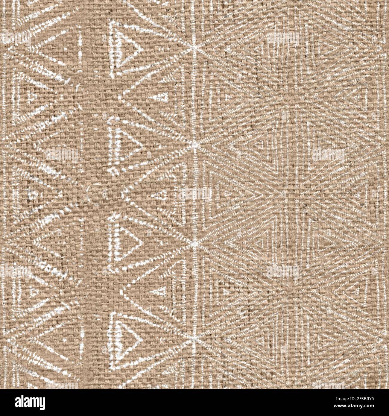 Seamless burlap with white paint pattern overlay Stock Photo - Alamy