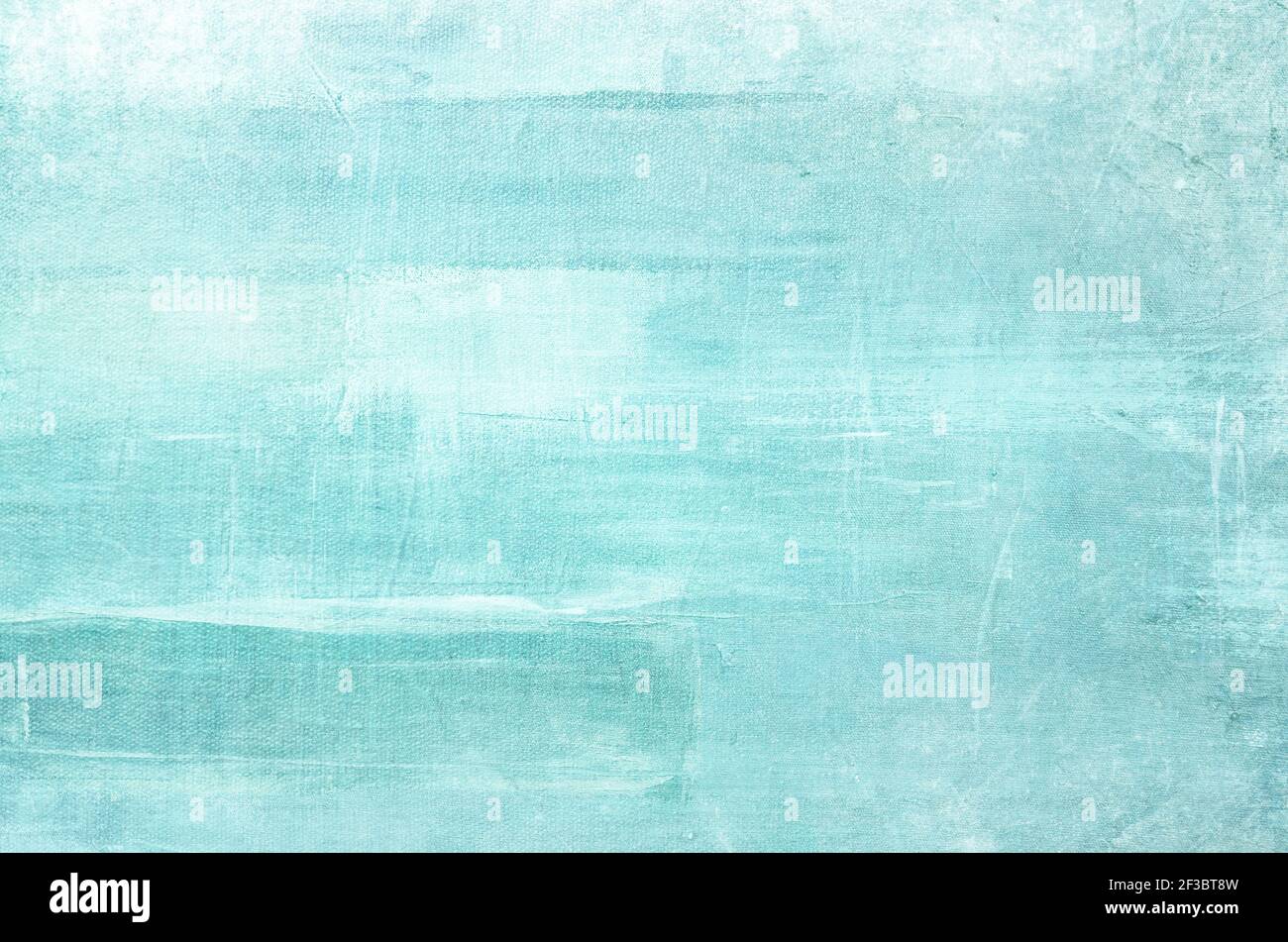 Pale blue abstract painting on canvas grunge background or texture ...