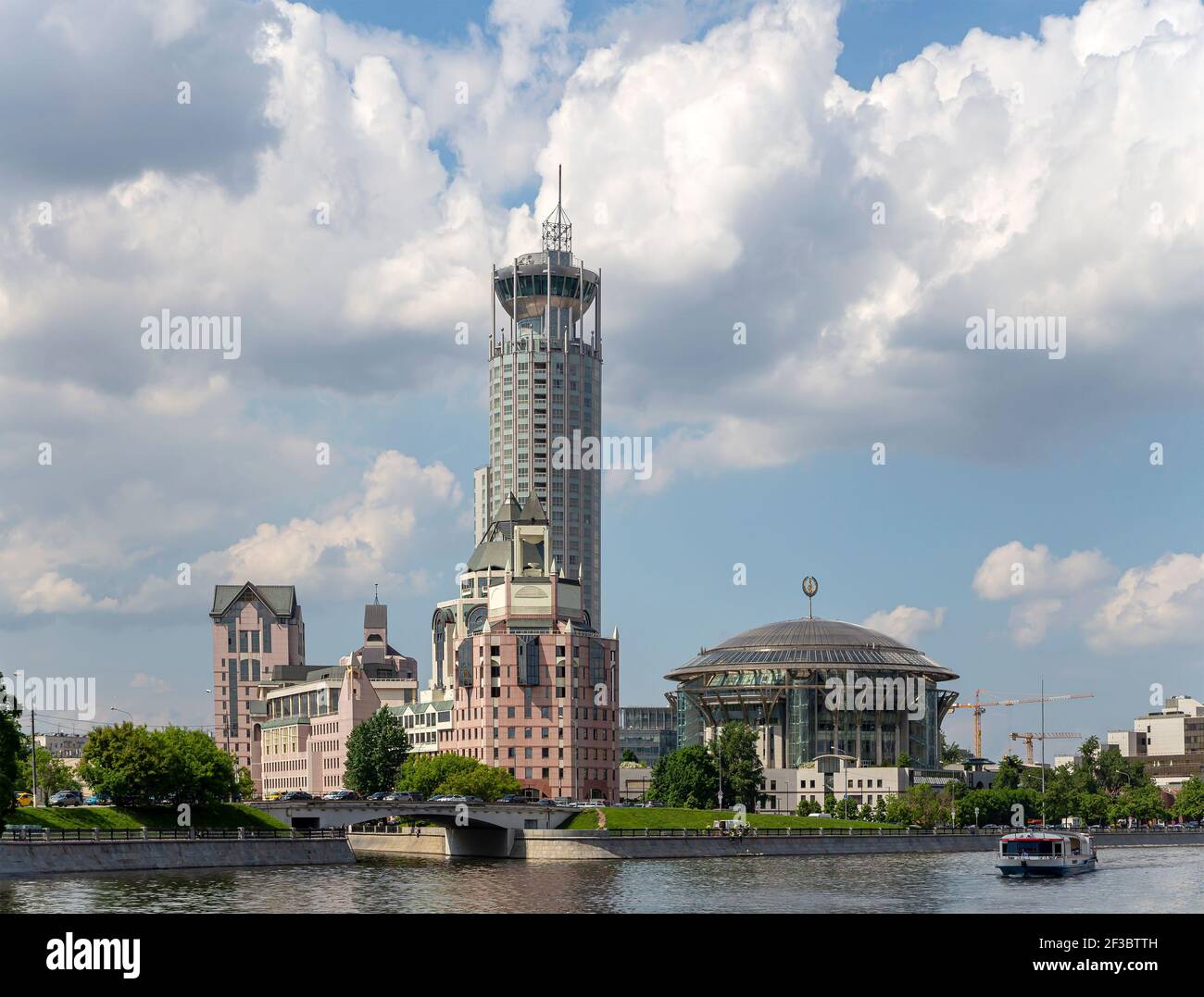 Concert hall House of Music on the banks of the Moscow river. Moscow ...